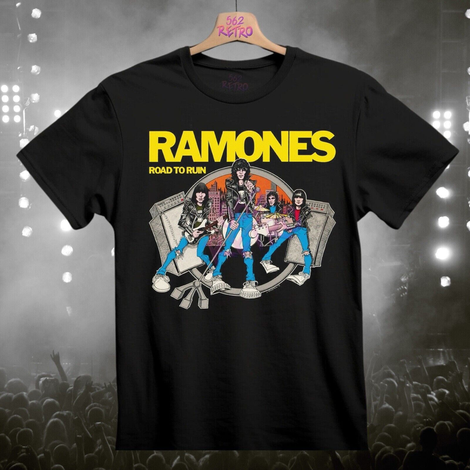Ramones Road to Ruin Black Unisex Punk Rock Band T-Shirt 80's 90's Punk ...