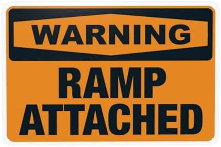 Ramp Attached Warning Sign, Security Metal Signs for Home Business ...