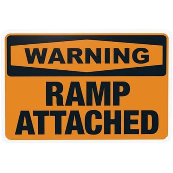 Ramp Attached Warning Sign, Security Metal Signs for Home Business ...