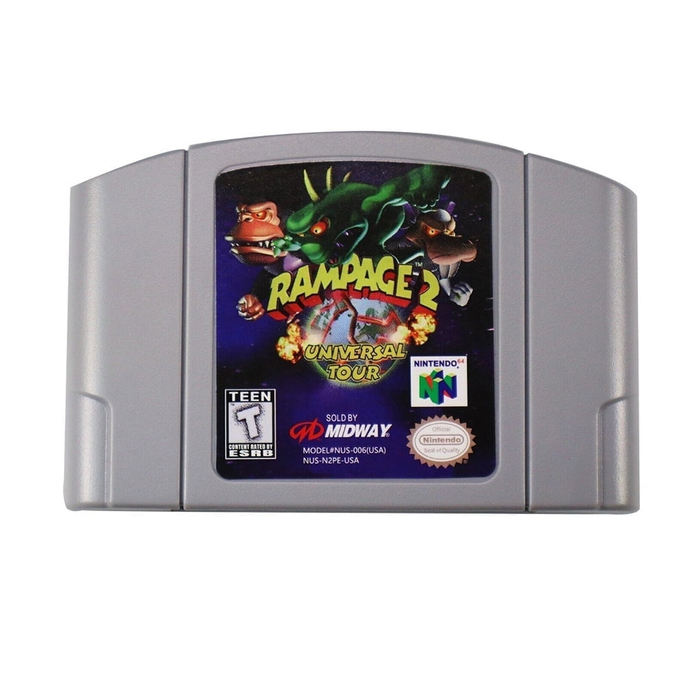 Rampage 2: Universal Tour Video Game Nintendo 64 Consoles Cartridge US ...