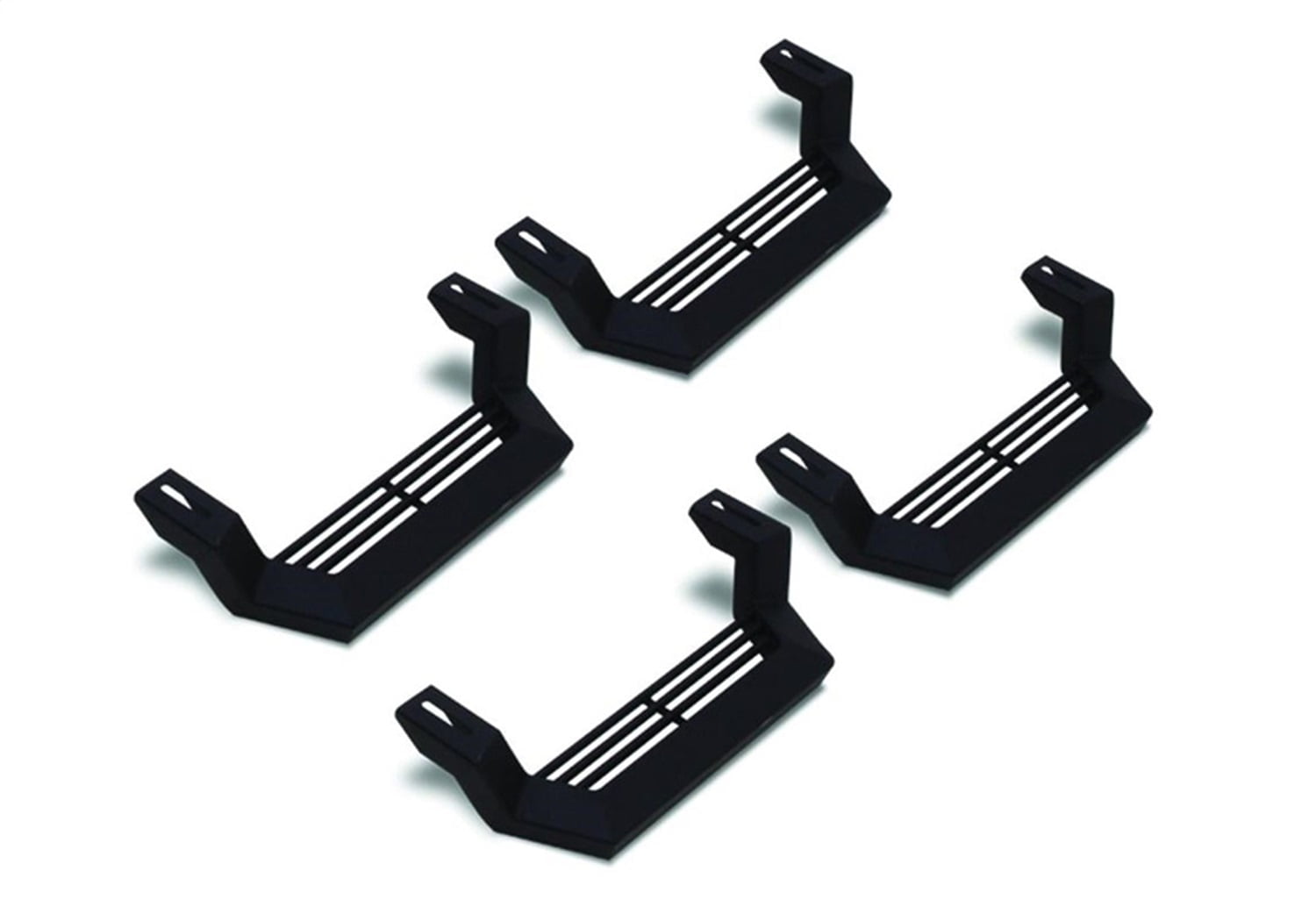 Rampage by RealTruck Rock Rail Short Steps, 4-Piece Set, Steel, Black ...