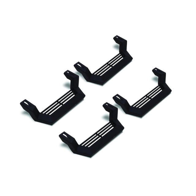 Rampage by RealTruck Rock Rail Short Steps, 4-Piece Set, Steel, Black ...