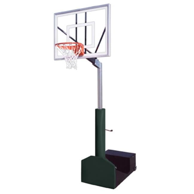 Rampage Turbo Steel-Glass Portable Basketball System, Brick Red ...