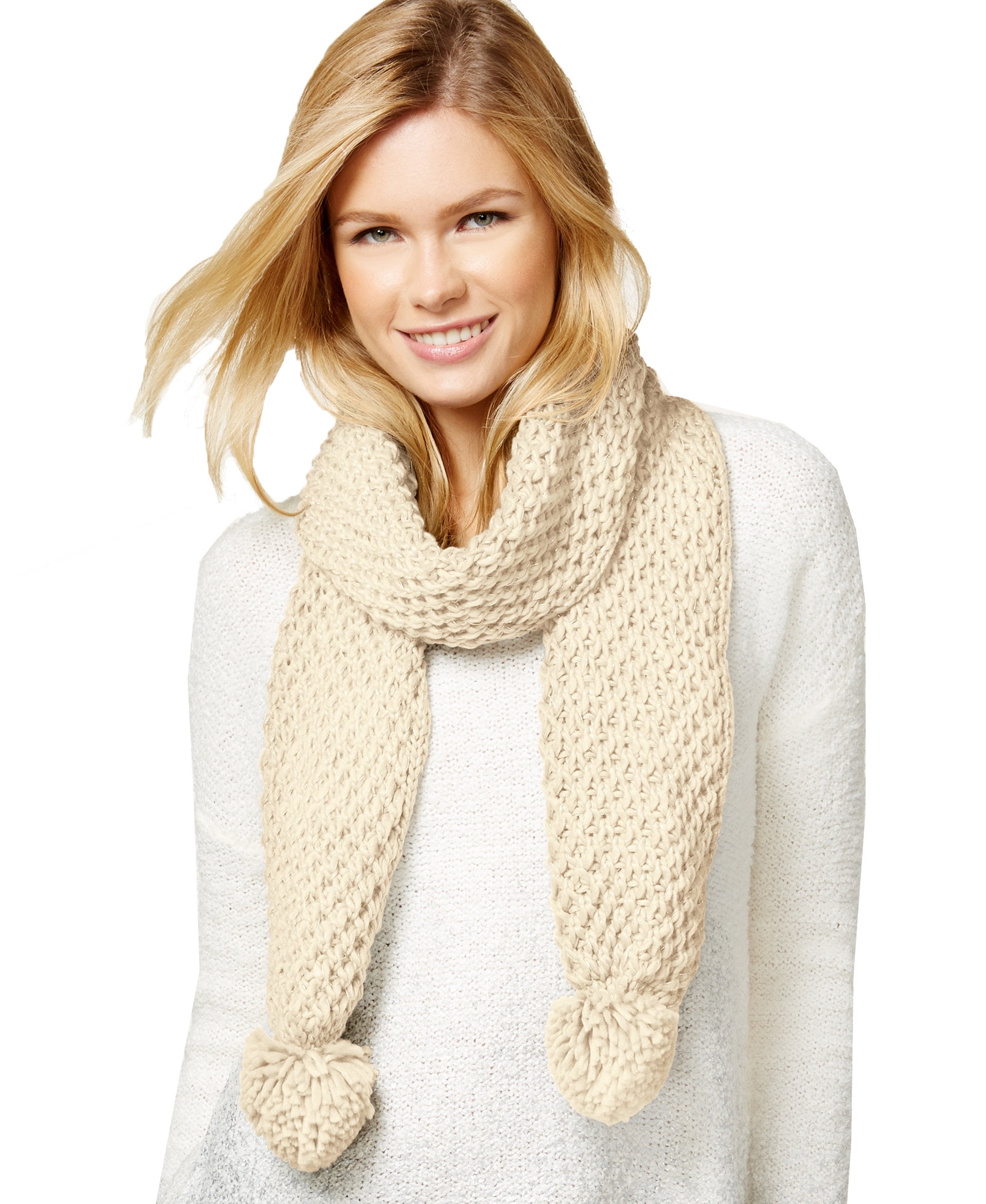 Rampage Women's Knit Scarf, Beige - Walmart.com
