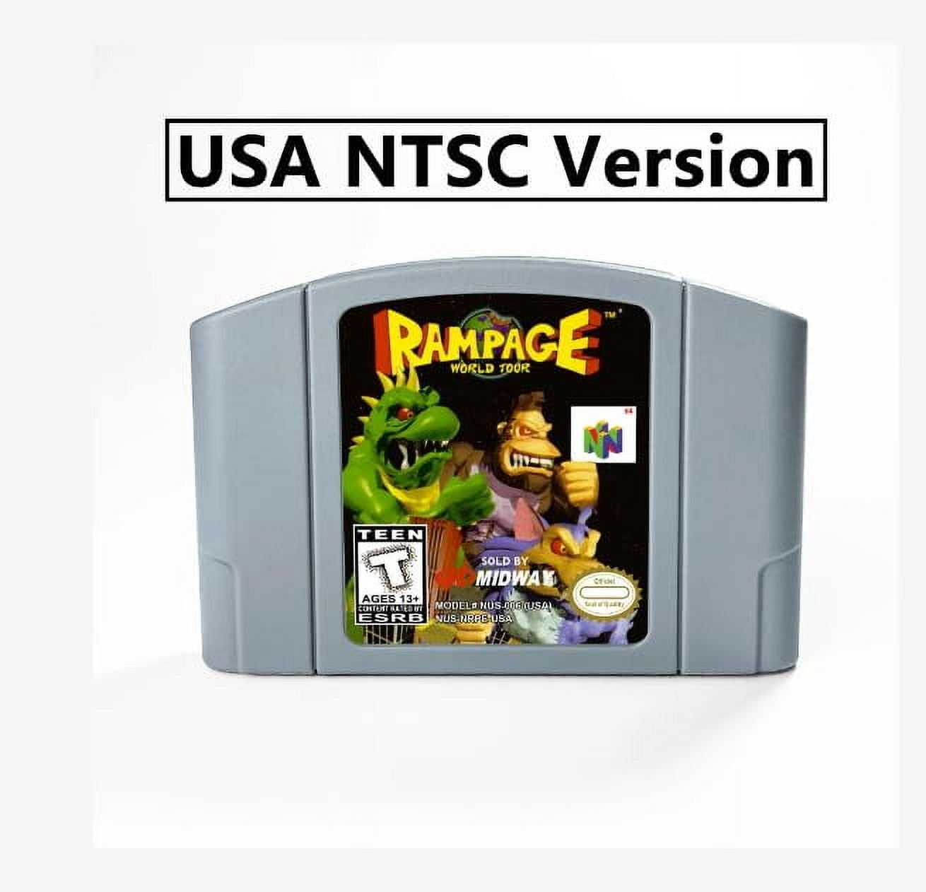 Rampage World Tour For 64 Bit Game Cartridge USA Version NTSC Format ...