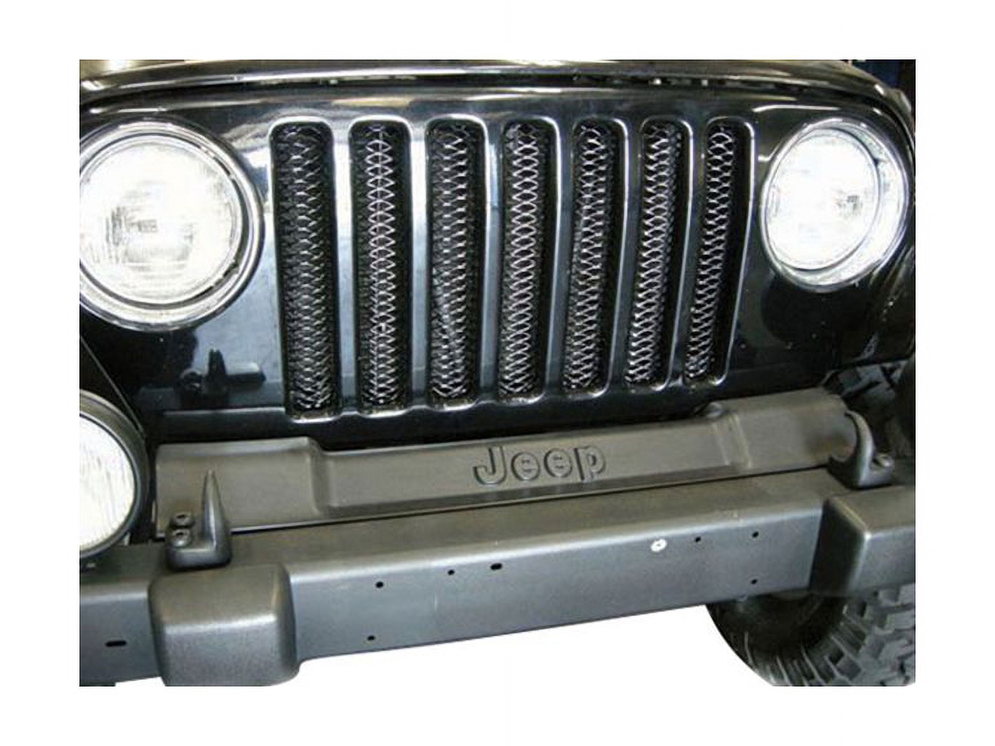 Rampage by RealTruck Grille for Jeep Wrangler JK | Black, Steel | 86513 ...
