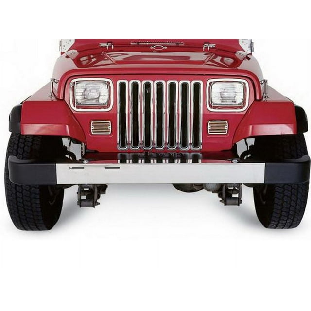 Rampage by RealTruck Grille for Jeep Wrangler YJ | Chrome, Steel | 7509 ...