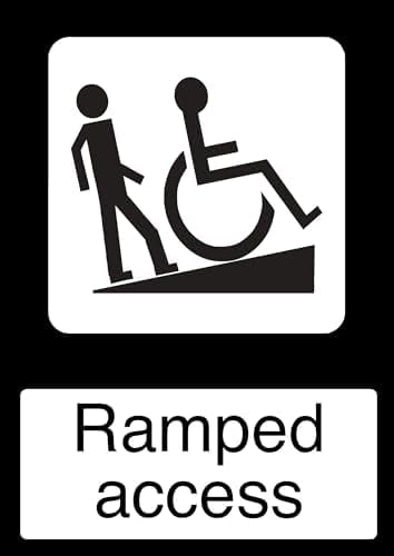 Ramped access Hygiene & Disability signs Metal Tin Sign 8 x 12 inch ...