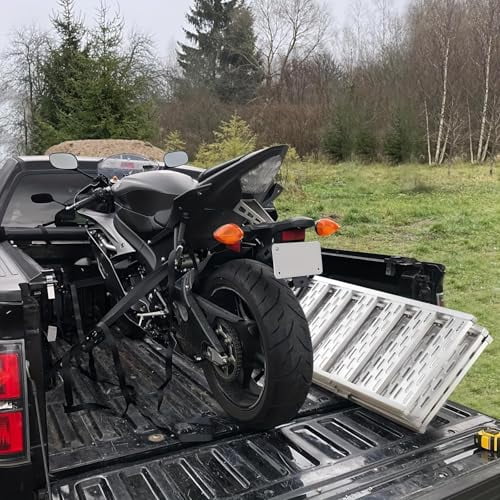 Ramps for Pickup Trucks,Aluminum Loading Ramps 1500lbs Capacity,Tri-Fold Ramp for ATV,Motorcycle ...