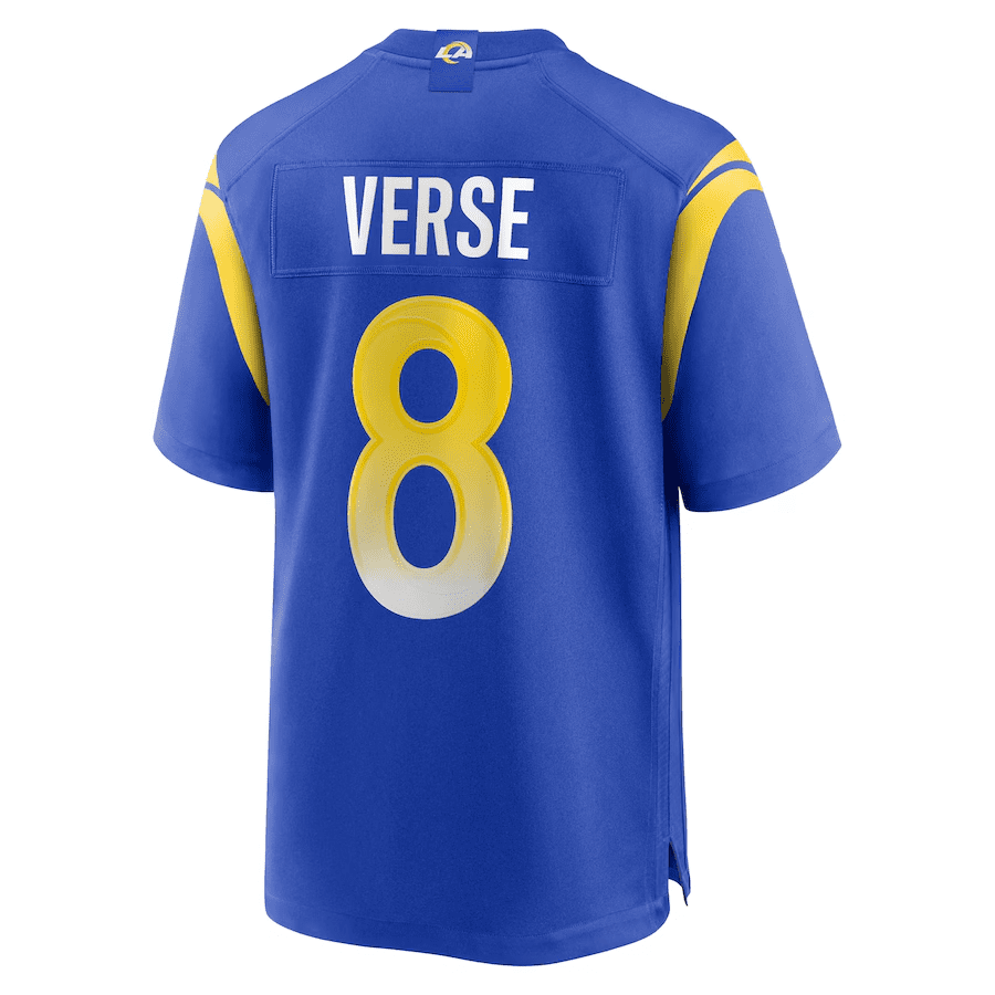 Rams Football Shirt Jared Verse#8 Sports Team Game Fans For Men Aldult ...