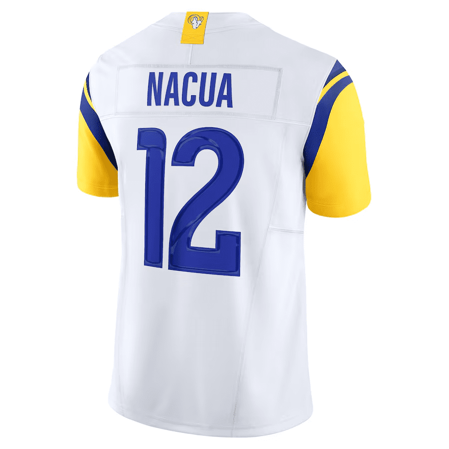 Rams Football Shirt Puka Nacua#12 Sports Team Game Fans For Men Aldult ...