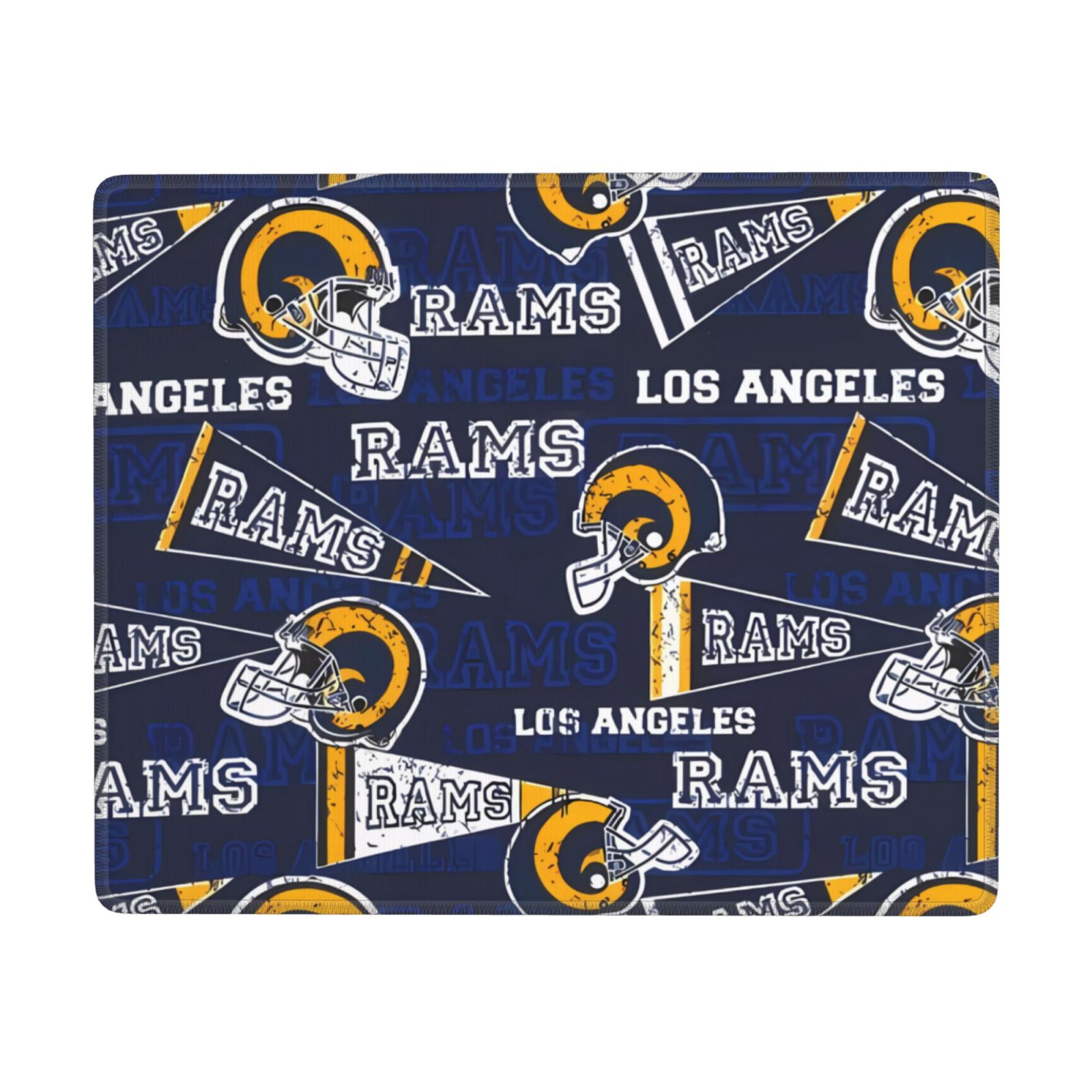 Rams Football Team Custom Pattern Mouse Pad with Stitched Edges, Non ...