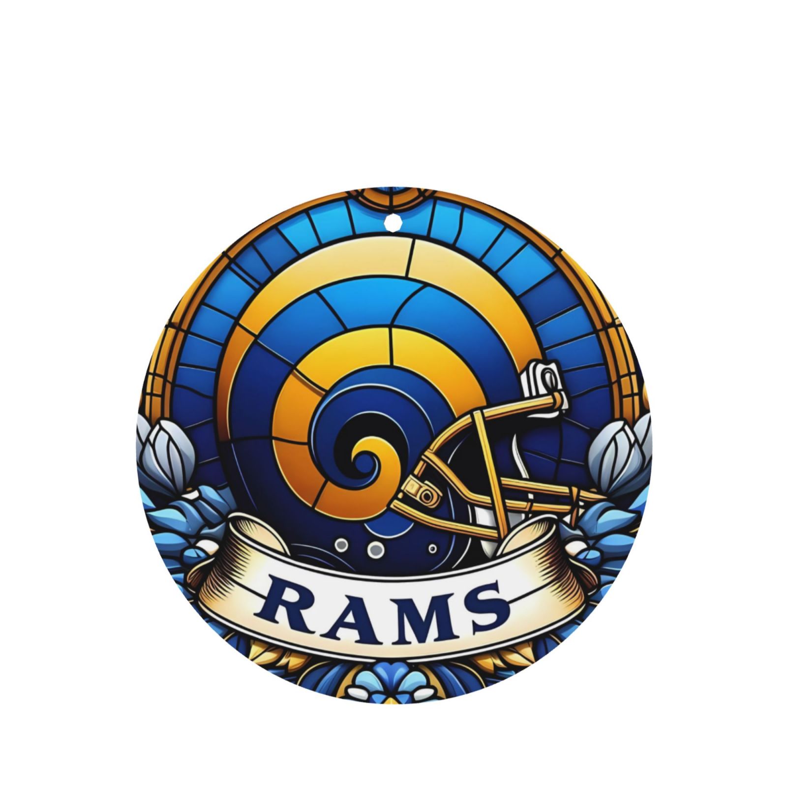 Rams Football Team Custom Round Fragrance Tablets with Lavender Lanyard ...