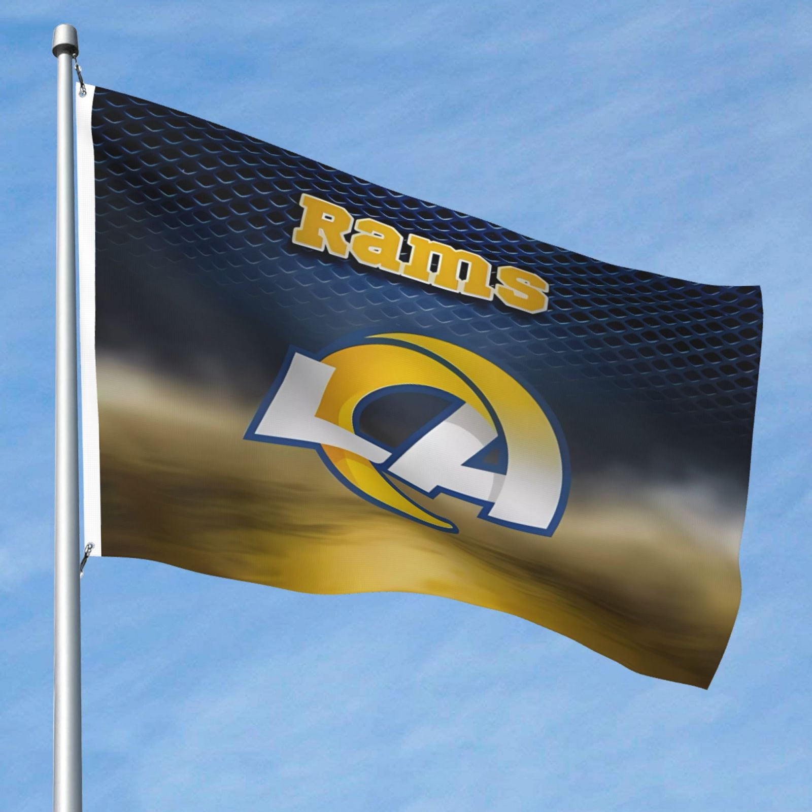 Rams Football Team Double-Sided Flag 5x8ft, Garden Hanging Flag, Game ...