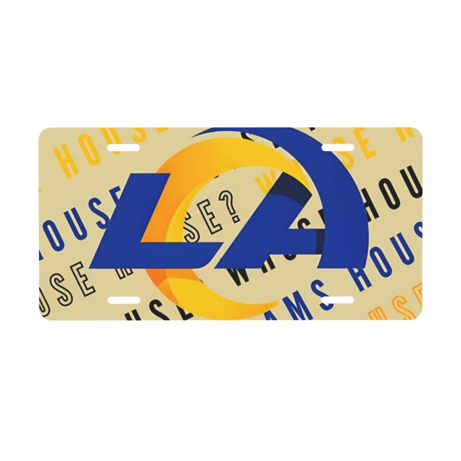 Rams Football Team Fans License Plate Decorative Metal Car Tag Front ...