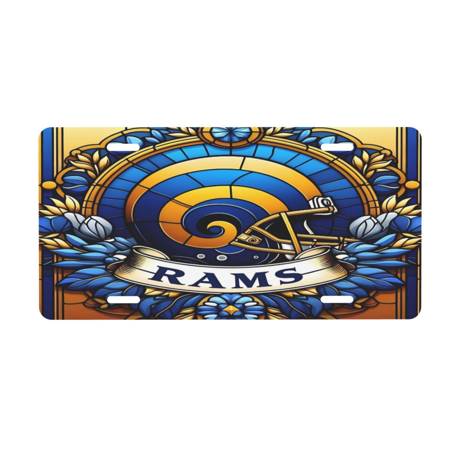 Rams Football Team Fans License Plate Decorative Metal Car Tag Front ...