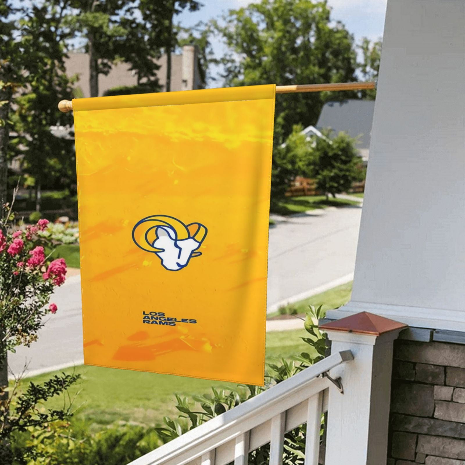 Rams Football Team Garden Flag Indoor and Outdoor Decoration Double ...