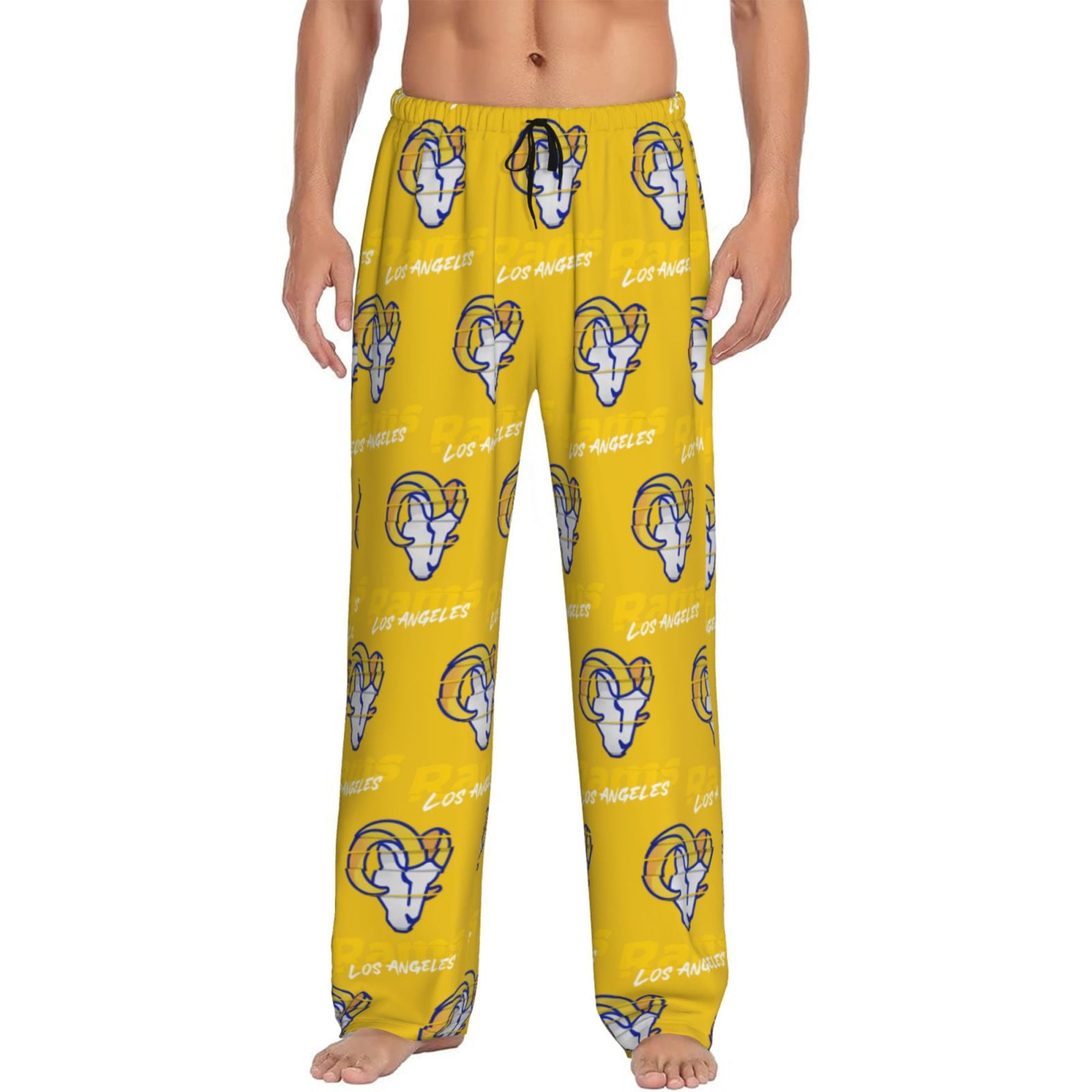 Rams Football Team Men's Autumn And Winter Home Print Long Pajama Pants ...