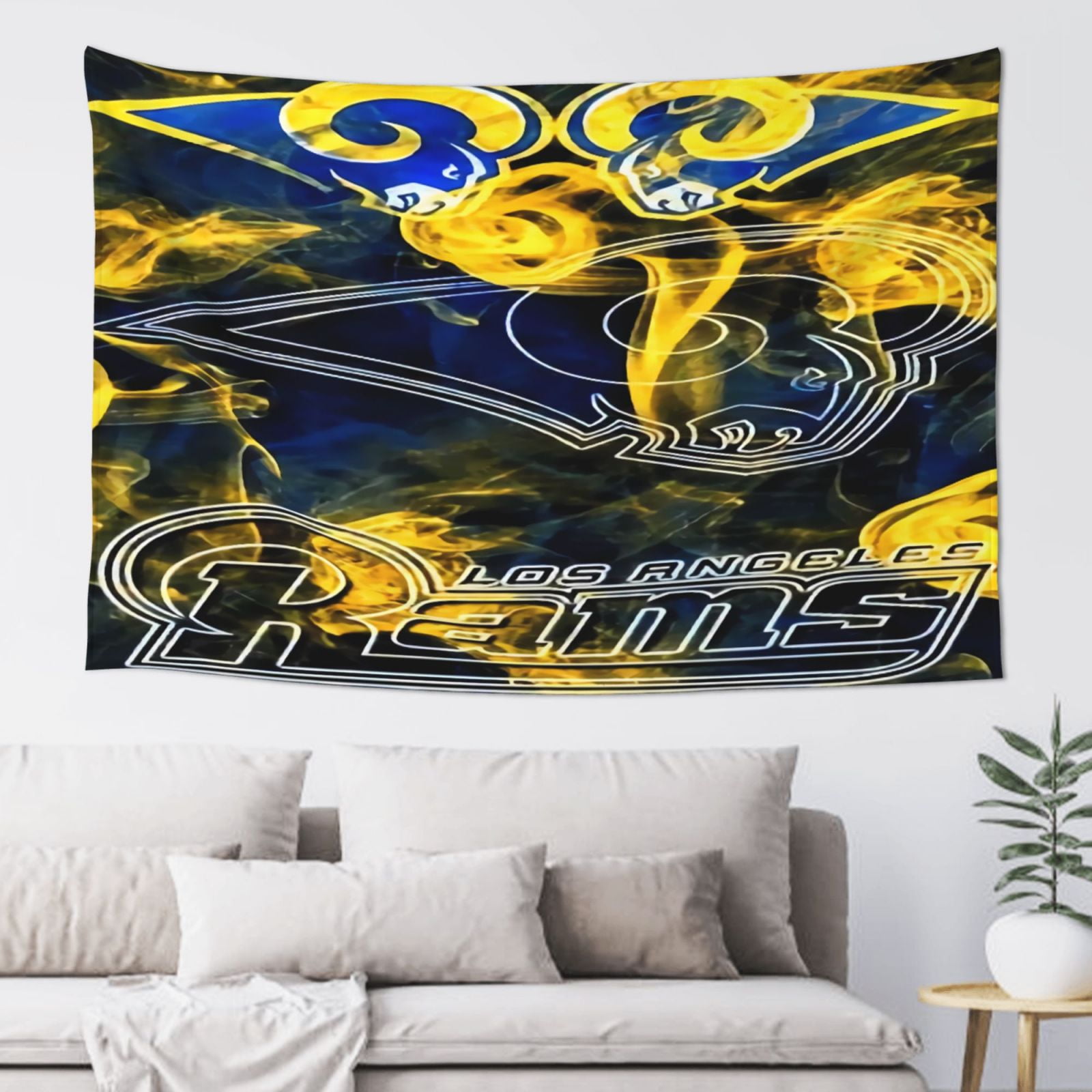 Rams Football Team Sports Wall Decor 60x40 Inch, Easy to Install for ...