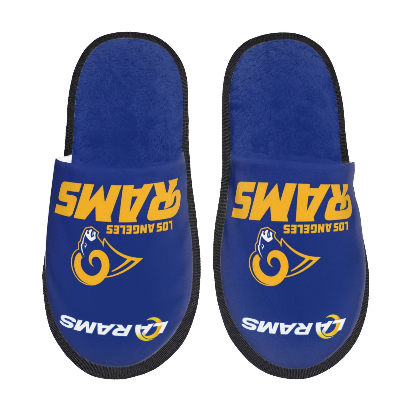 Rams Football Team Themed Custom Plush Slippers, Soft and Warm Indoor ...