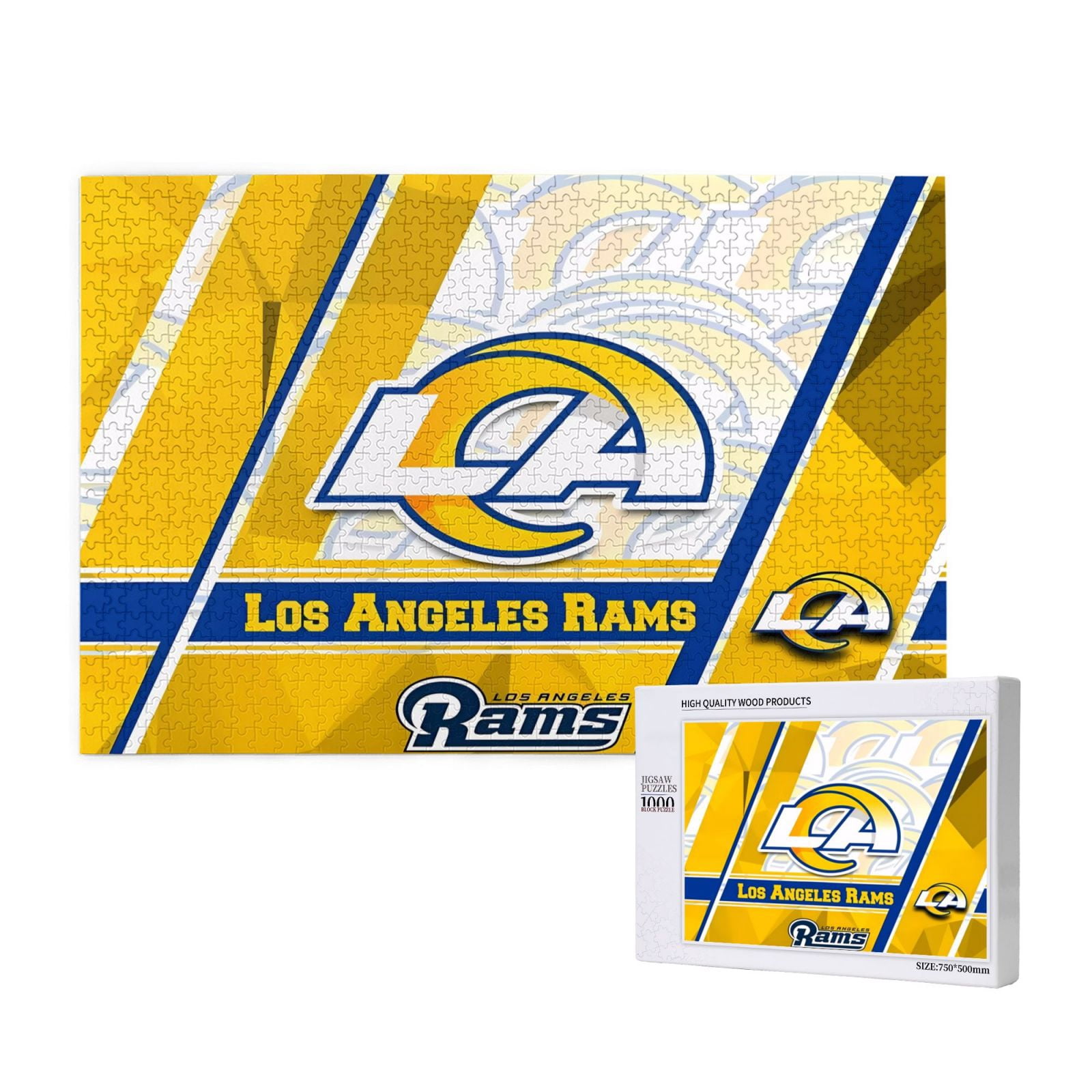 Rams Football team 1000 pieces environmentally friendly wooden puzzle ...