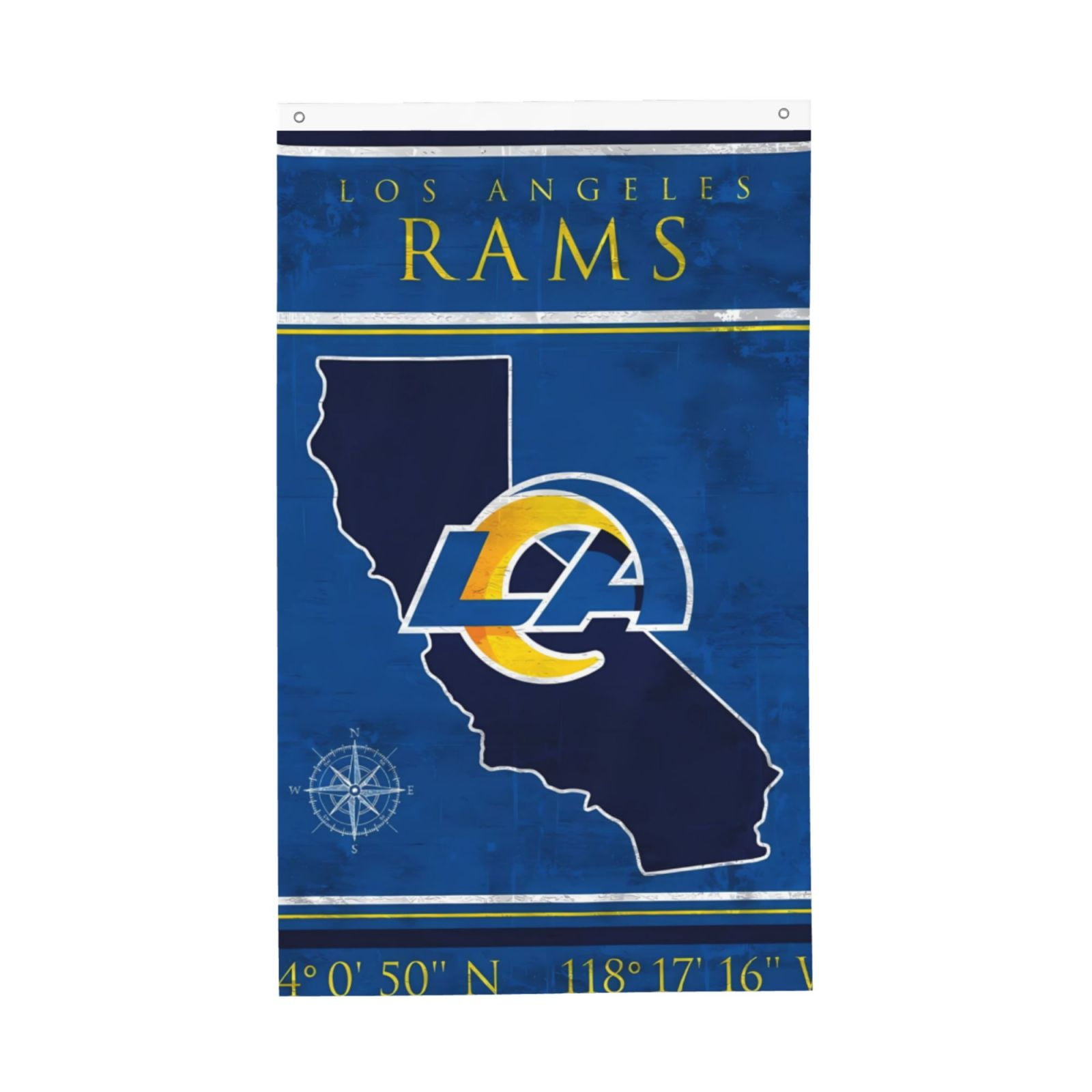 Rams Football team double-sided flag 3x5FT, garden hanging flag, game ...