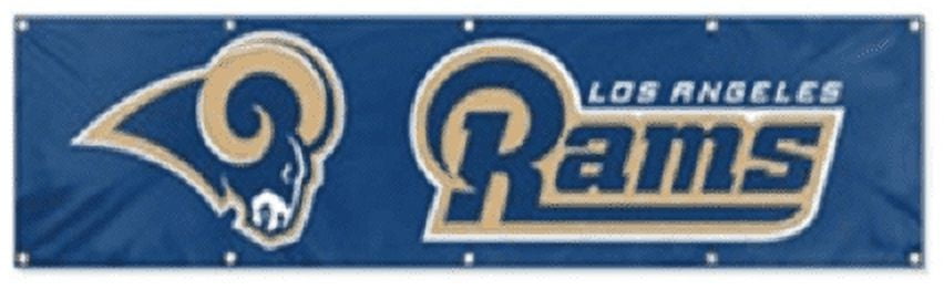 Rams LA NFL (2'x8'') Los Angeles Applique & Embroidered Banner Flag ...