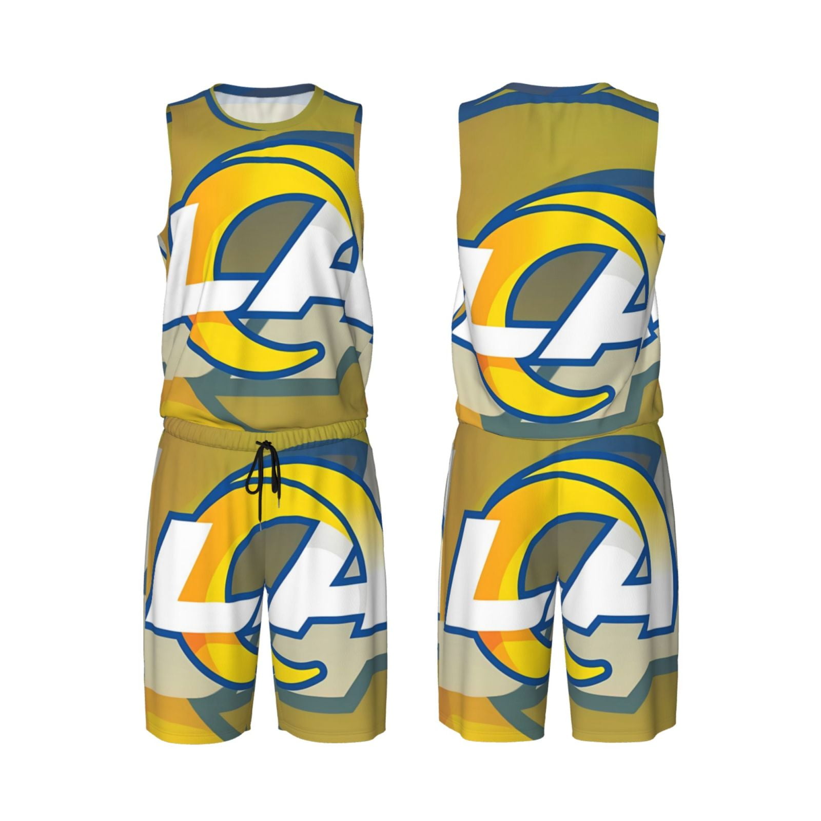 Rams Men’s Basketball Uniform Set Men Basketball Jersey and Shorts ...