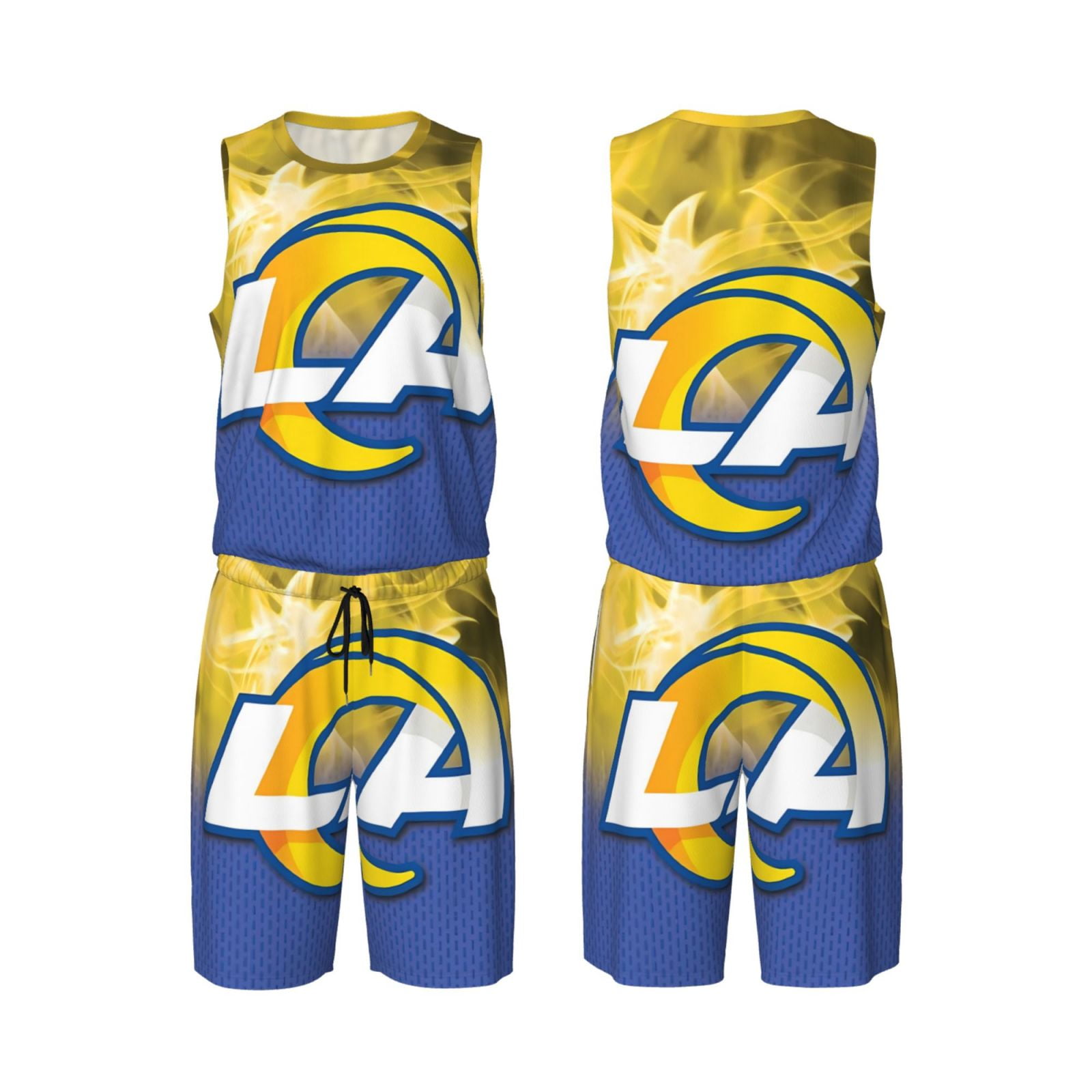 Rams Men’s Basketball Uniform Set Men Basketball Jersey and Shorts ...