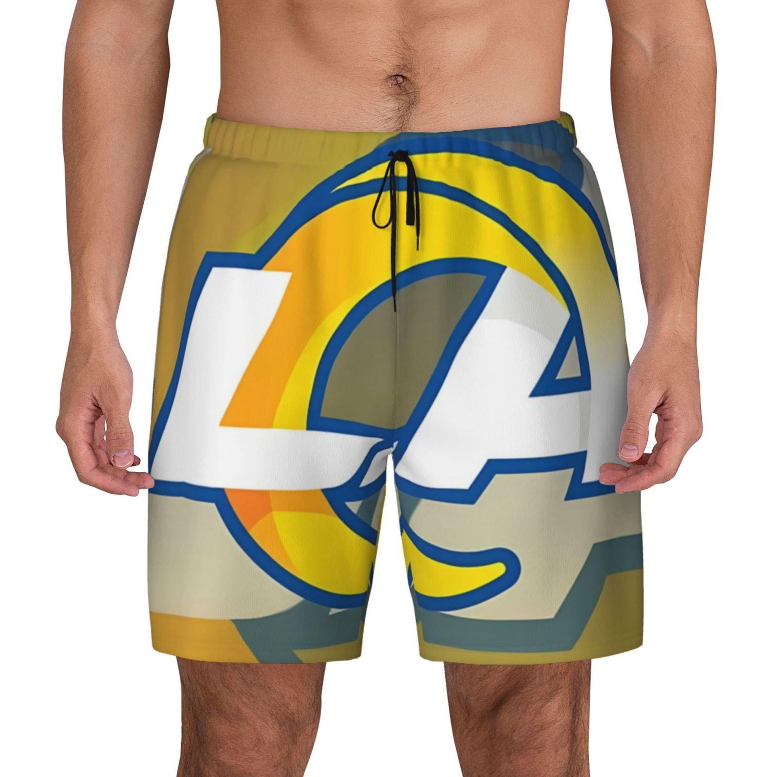 Rams Mens Swim Shorts Men Swim Trunks Board Shorts Mens Swimming Trunks ...
