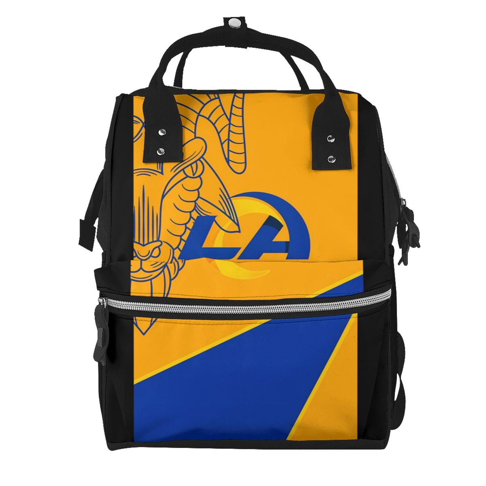 Rams Mummy Backpack Travel Tote Nappy Backpack Large Capacity Mummy ...