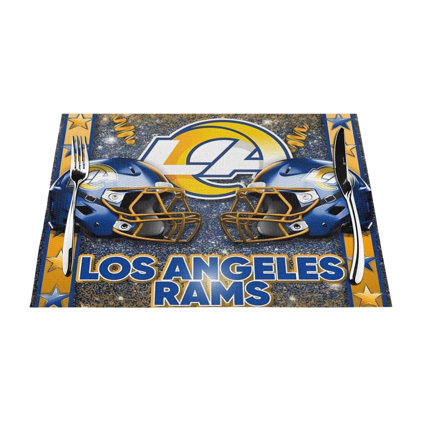 Rams Team Pvc Woven Placemat 12x18in (1 Piece Pack, 4 Piece Pack, 6 ...
