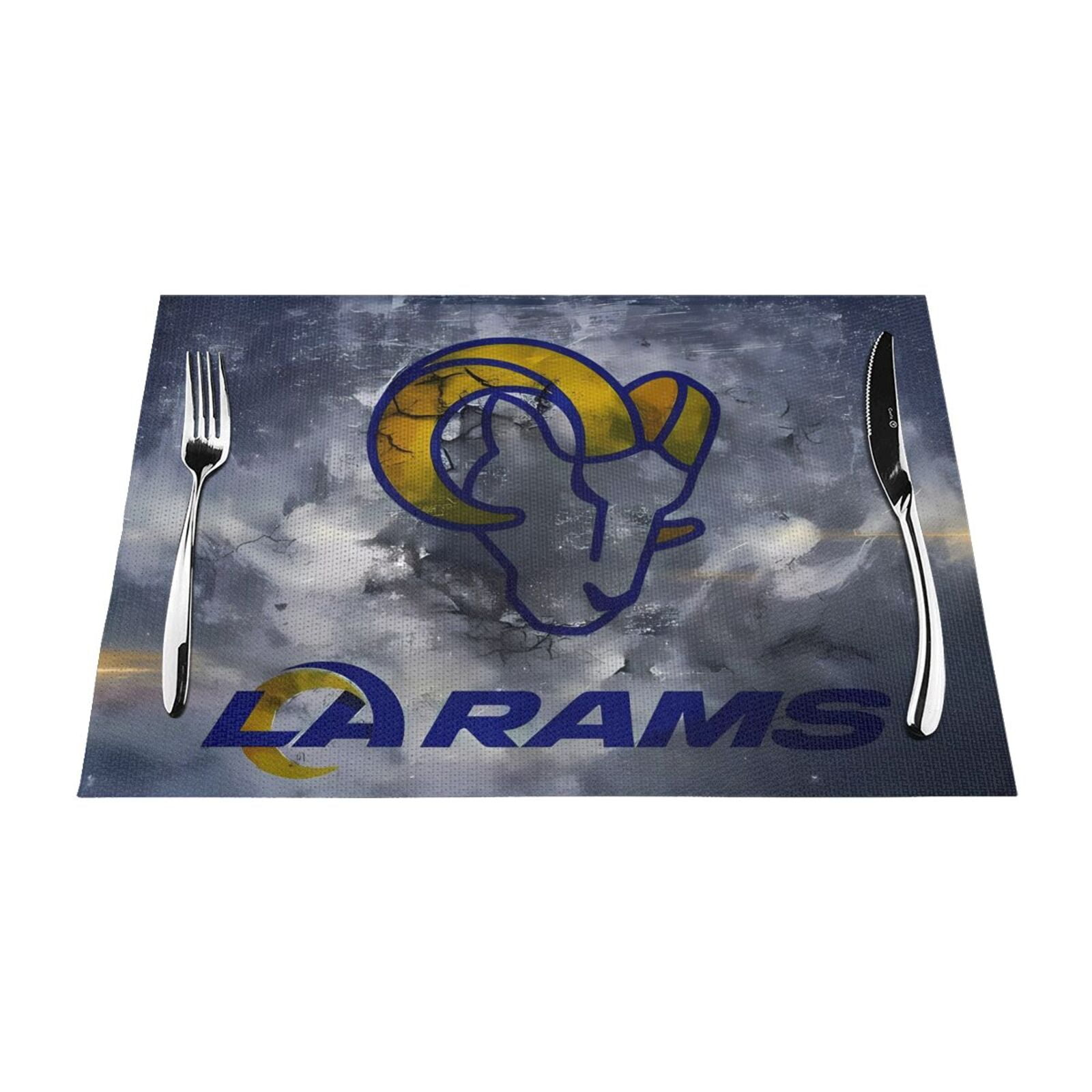 Rams Team Pvc Woven Placemat 12x18in (1 Piece Pack, 4 Piece Pack, 6 ...