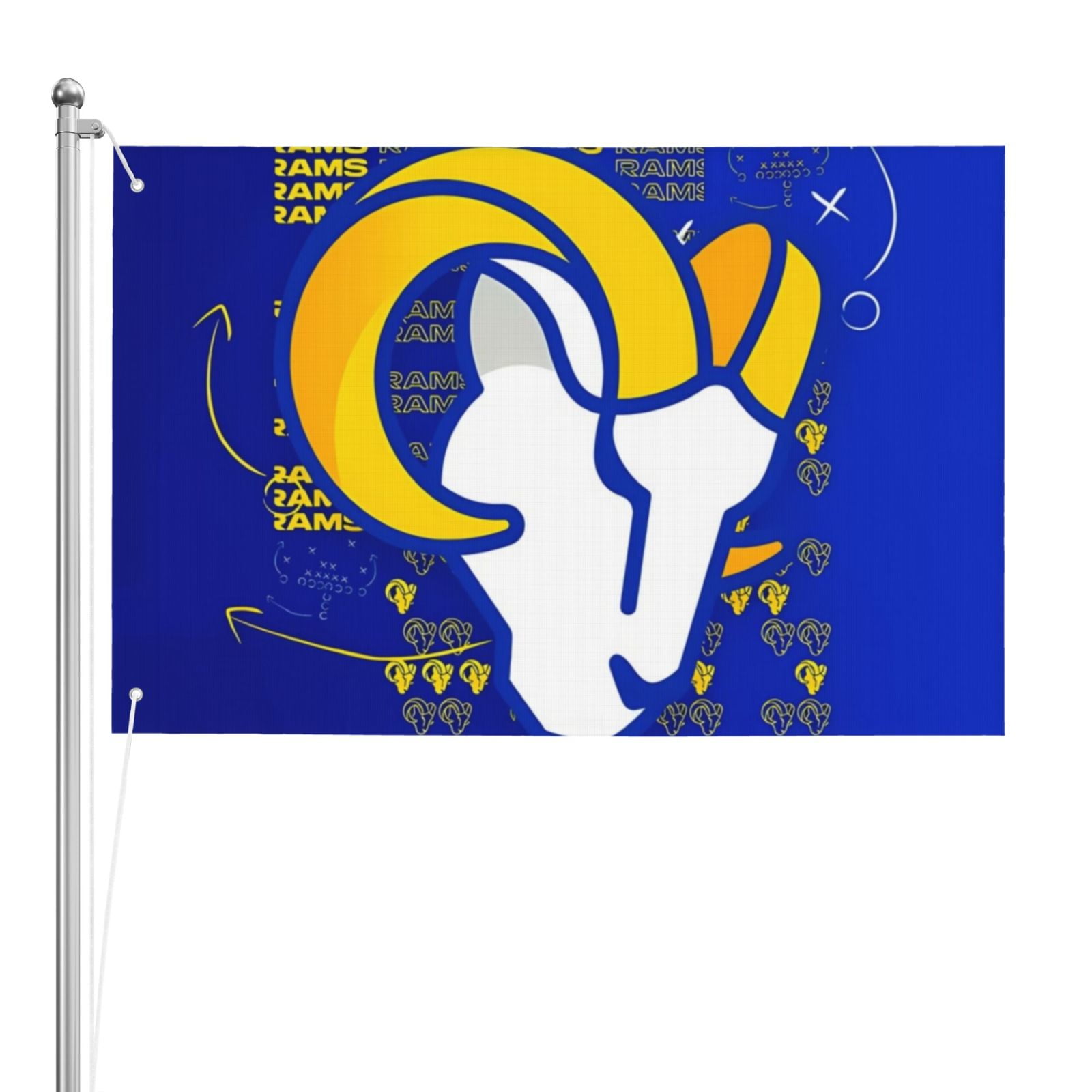 Rams Three Layer personalized Double Sided Flag Football Fans National ...