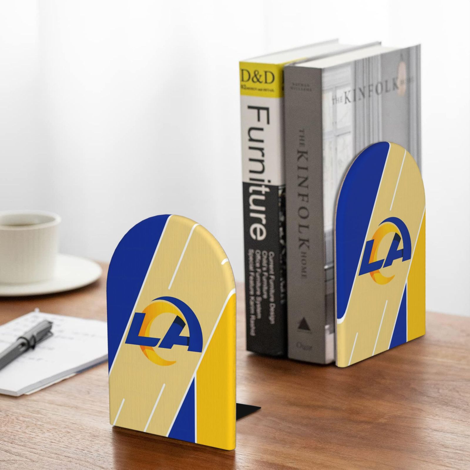 Rams Wooden Bookends Stand Anti slip cute bookshelf decoration book ...