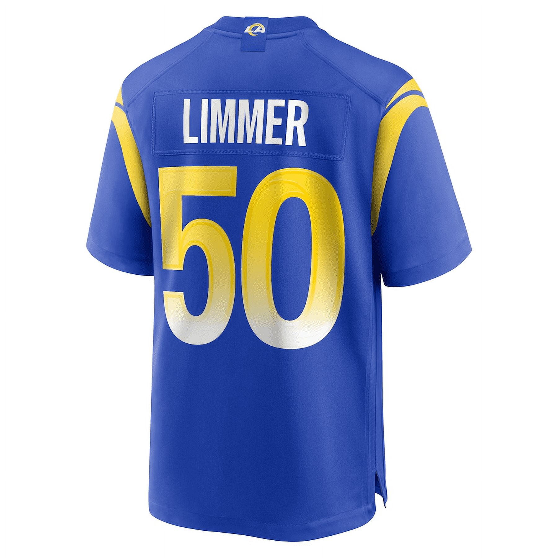 Rams Youth Home Limited Beaux Limmer#50 Fans short sleeve Game Jersey World Series 2024 Shirt ...