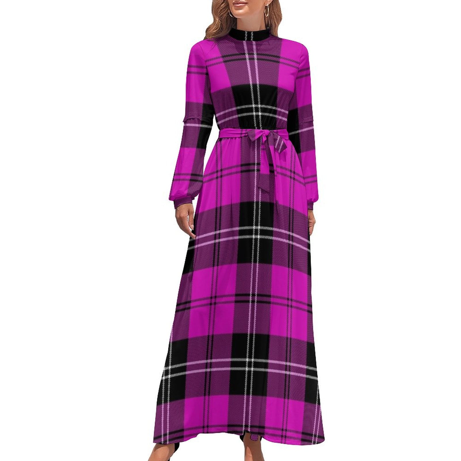 Ramsay Pink Tartan Clothing Clan Ramsay Cute Tartan Long Dress party ...