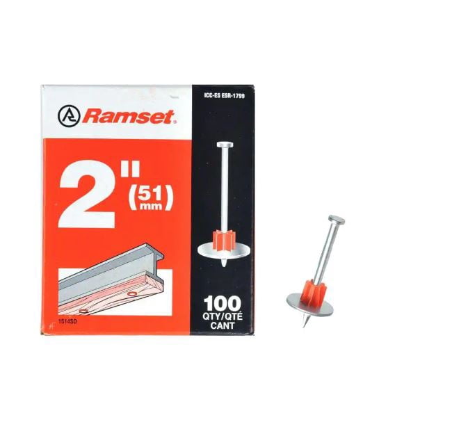 Ramset 00806 .300X2 Drive Pin W/Washer 1514Sd 100Pk-10Pk - Walmart.com