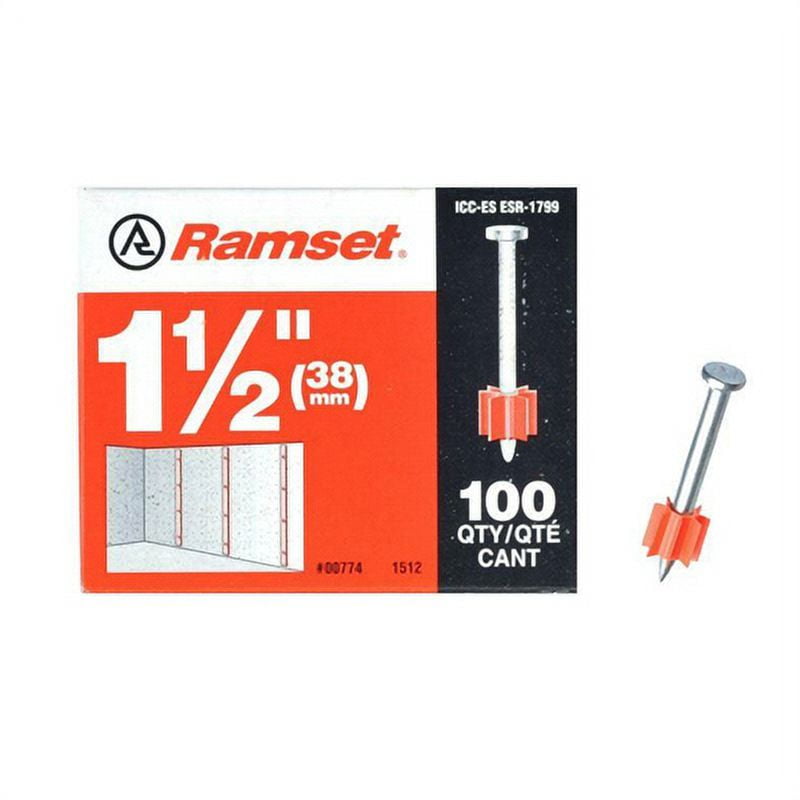 Ramset 100 Pack 300" x 1-1/2" #1512 Drive Pin, Each - Walmart.com