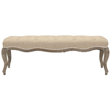 SAFAVIEH Melanie Upholstered Extended Bench, Maize/Beige - Walmart.com