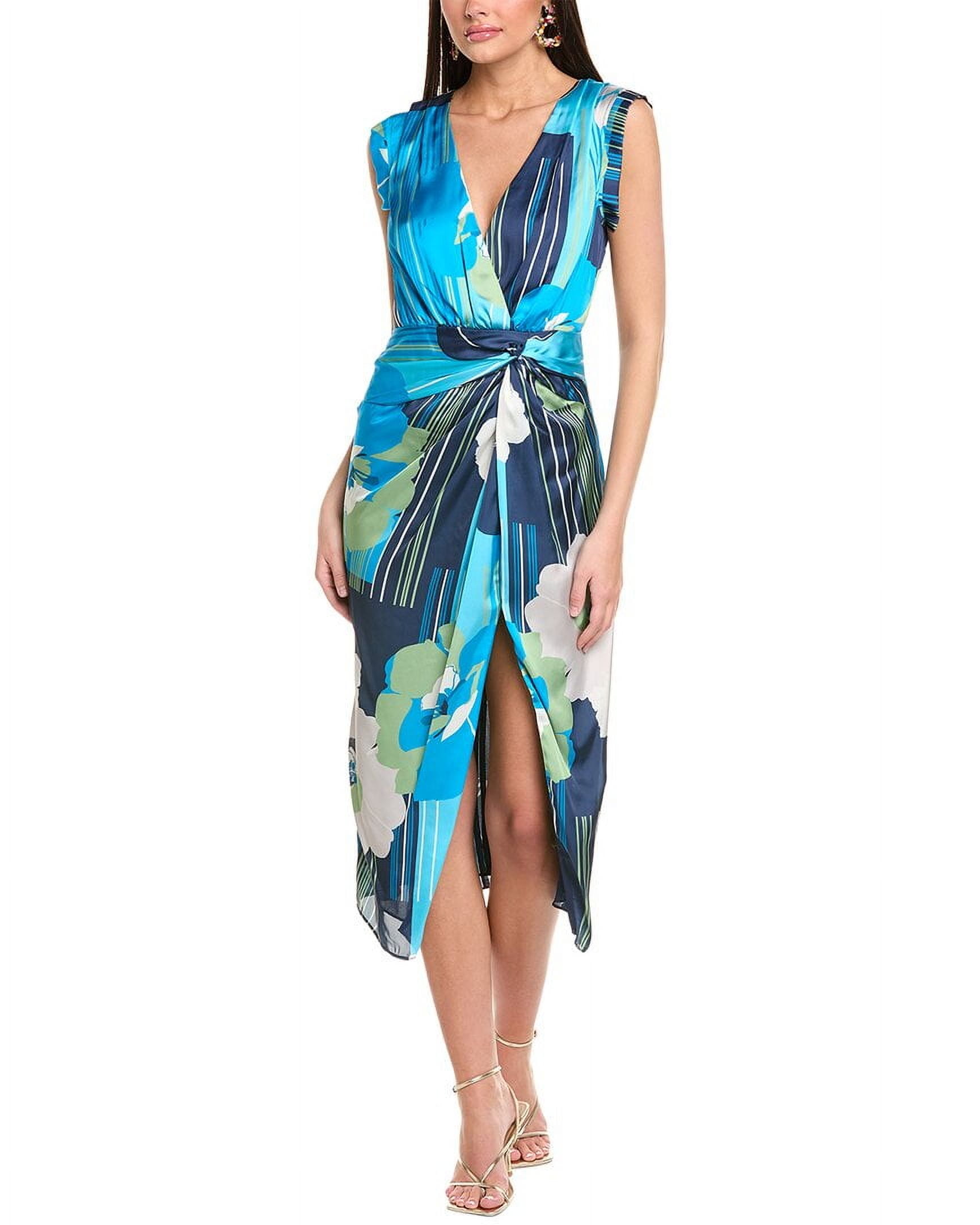 Ramy Brook womens Amore Morgan Midi Dress, 2, Blue - Walmart.com