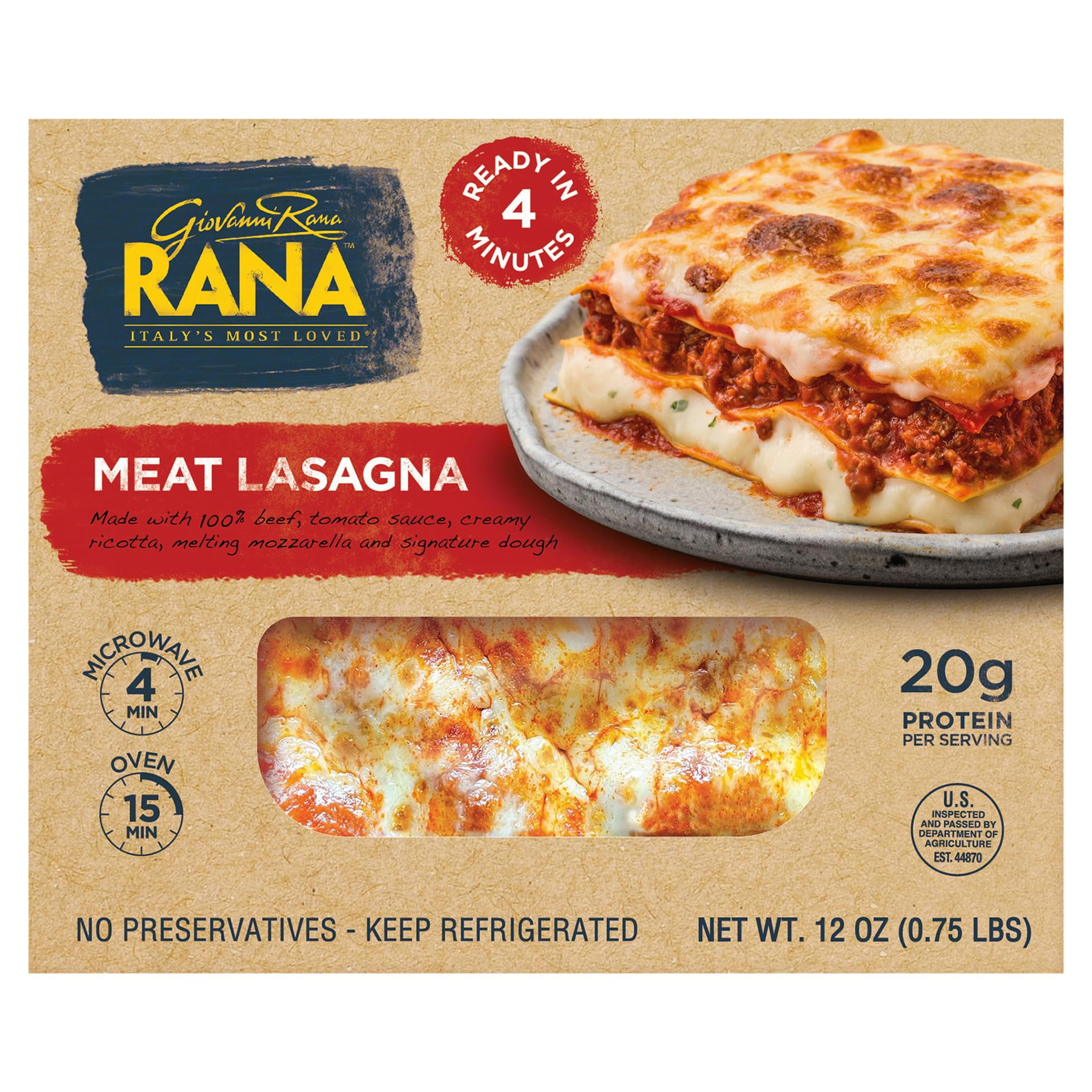 Rana Single Serve Meat Lasagna 12 Oz