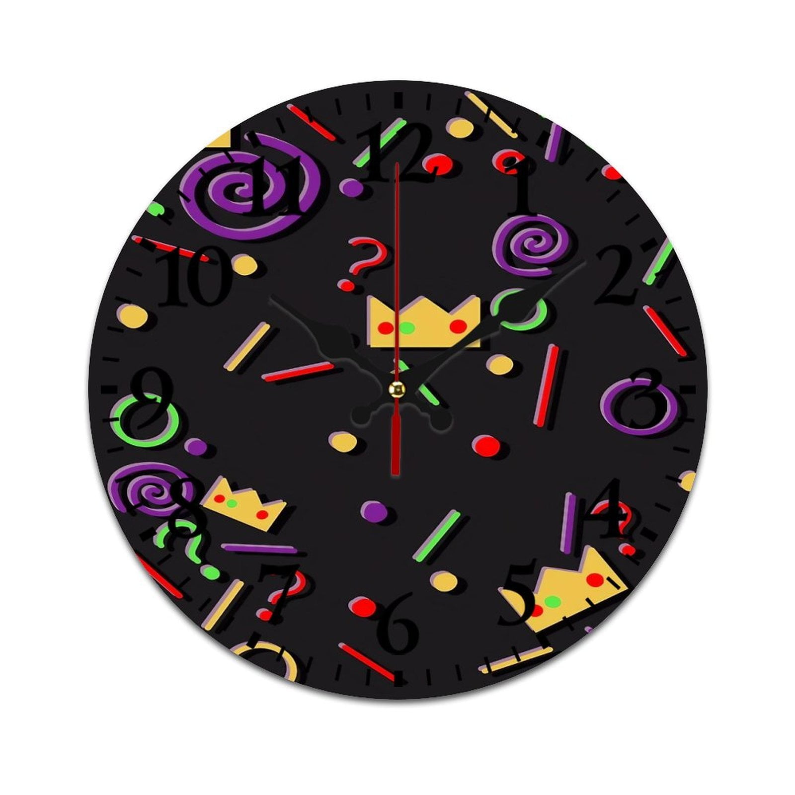 Ranboo Pattern Wall Clock Modern Design Clocks Wall Hanging Home Office ...