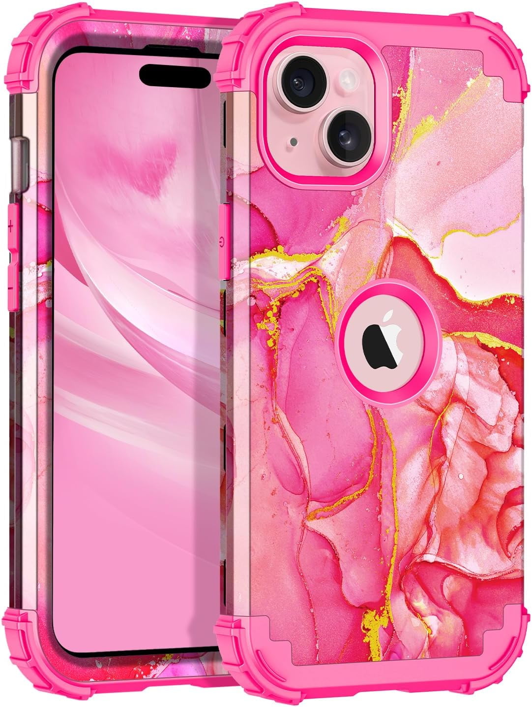 Rancase Compatible with iPhone 15 Plus Case,Heavy Duty 3 in 1 ...