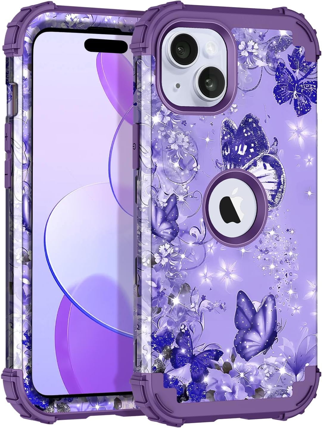 Rancase Compatible with iPhone 15 Plus Case,Heavy Duty 3 in 1 ...