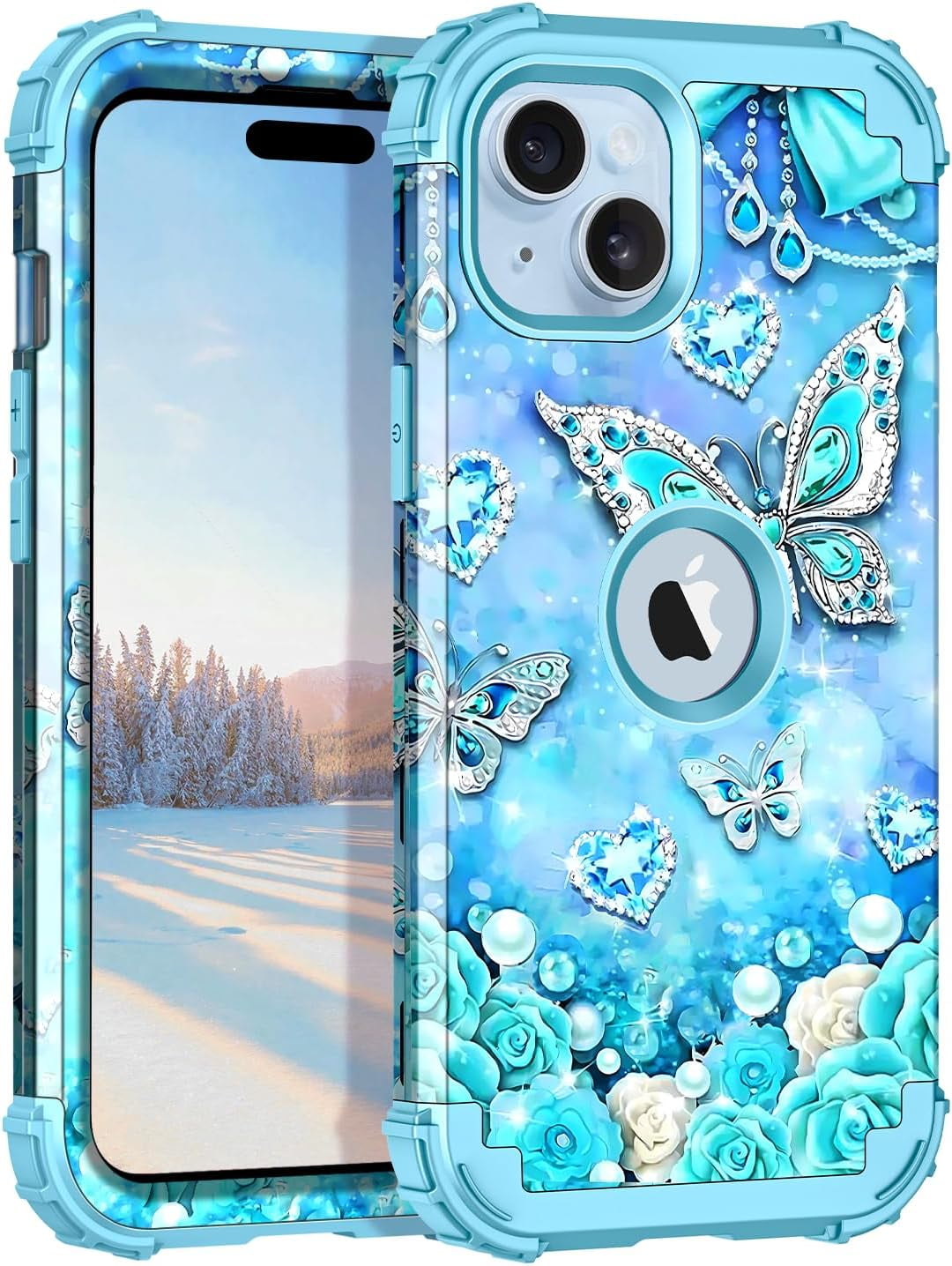 Rancase Compatible with iPhone 15 Plus Case,Heavy Duty Shockproof 3 in ...