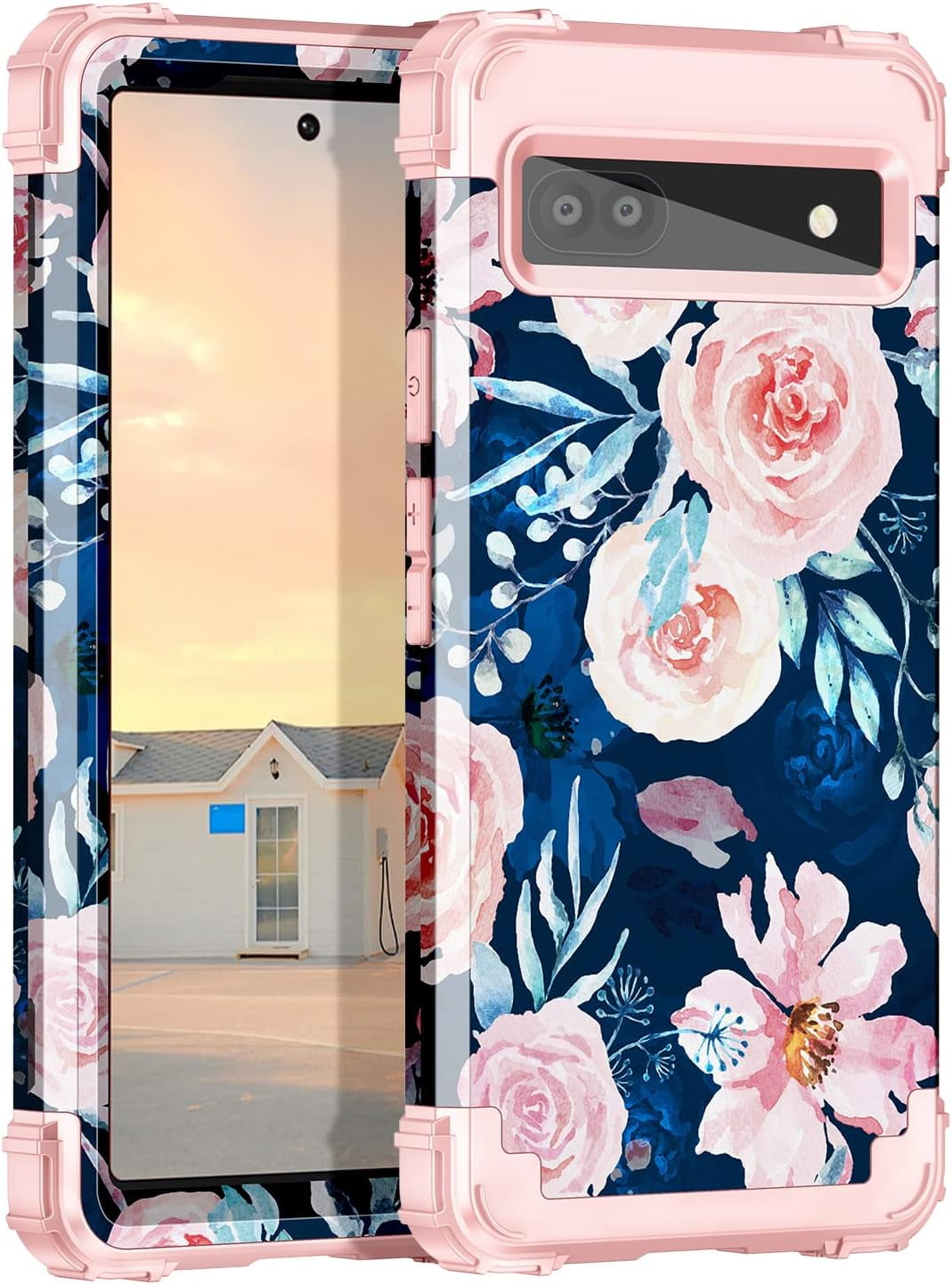 Rancase for Google Pixel 6A Case (2022),Heavy Duty Full Body Shockproof Protection Hard Plastic ...