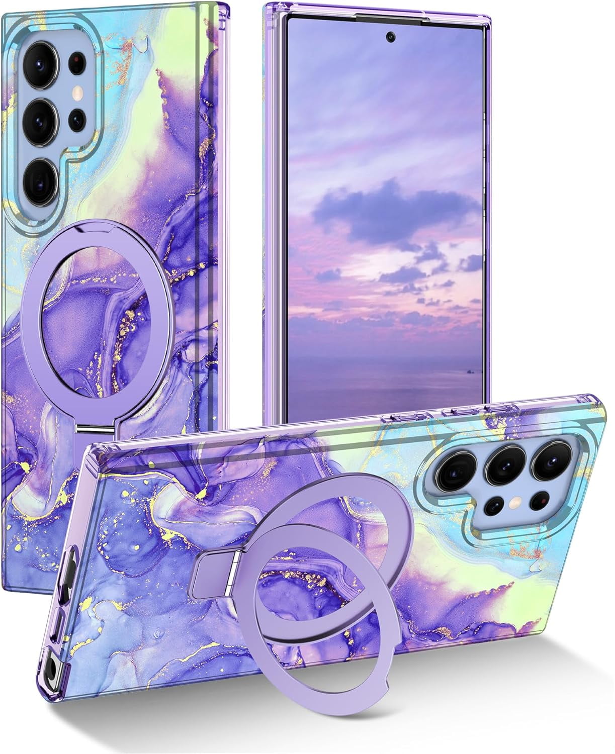Rancase for Samsung Galaxy S23 Ultra Case with Magnetic Invisible Ring ...
