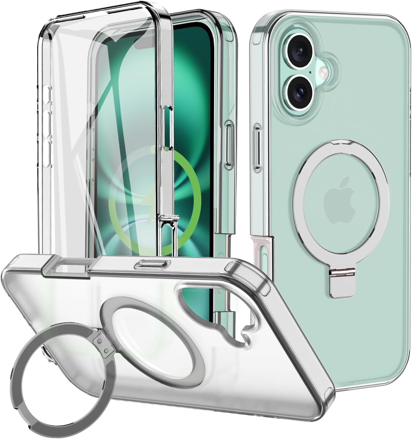 Rancase for iPhone 16 Plus Case with Magnetic Invisible Stand - Slim ...