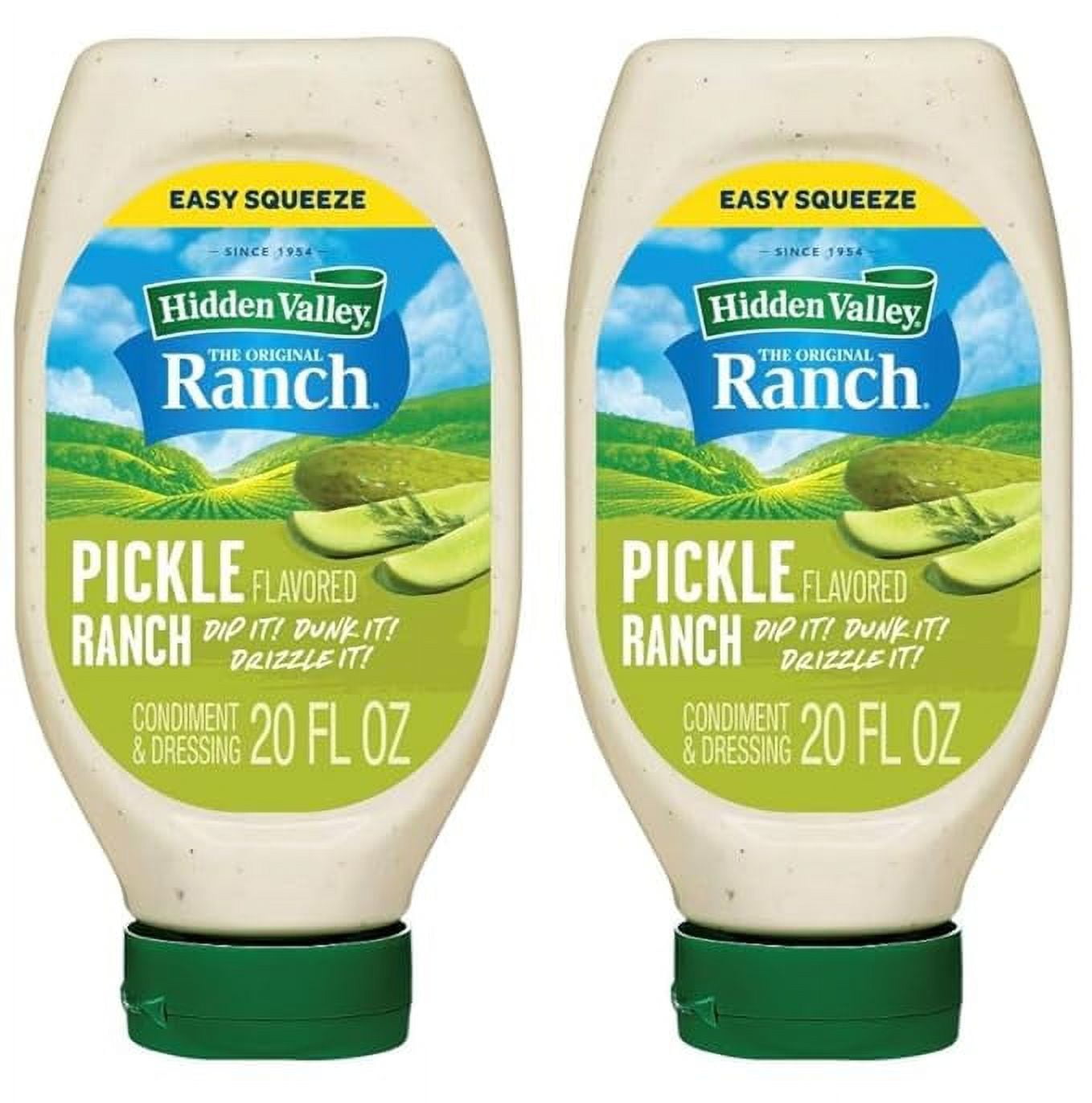 Ranch Dressing, Pickle Flavored, Hidden Valley, 20 oz, Pack of 2 ...